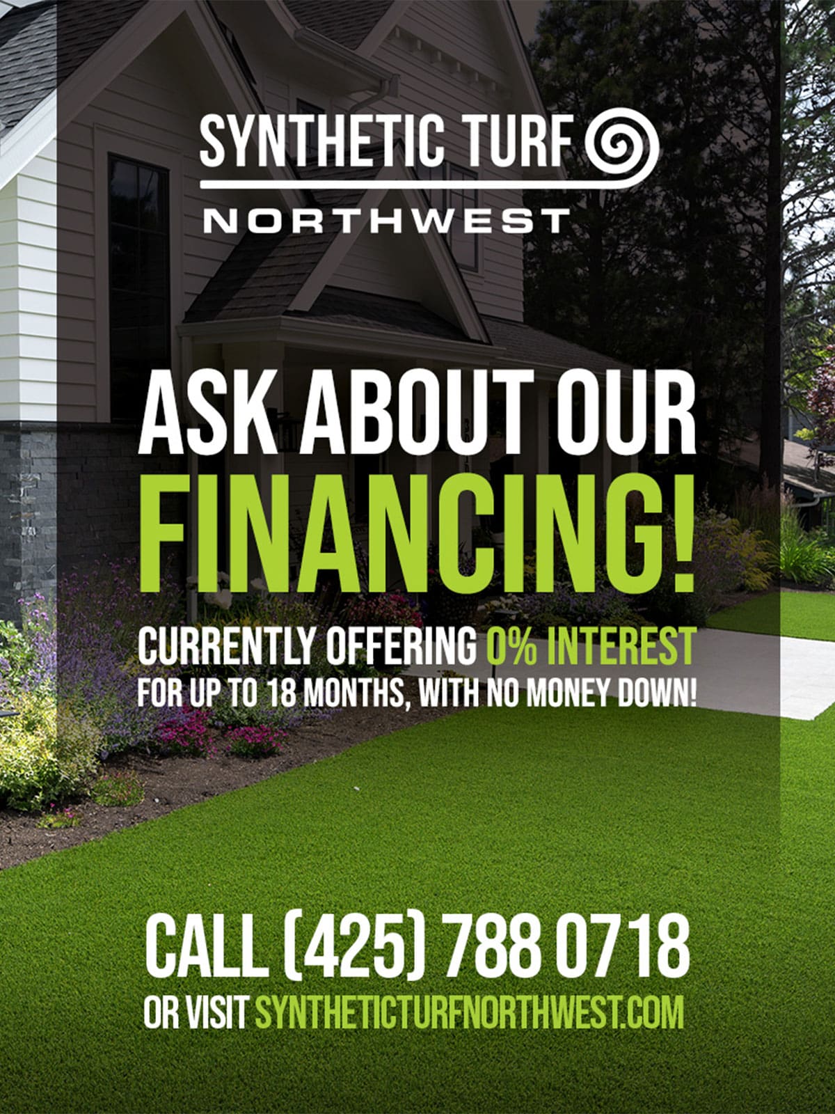 0% Interest Financing | Synthetic Turf Northwest